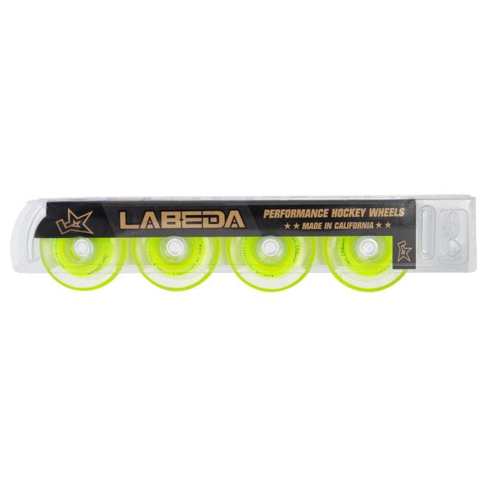 Labeda Gripper Millennium X-Soft 74A Roller Hockey Wheel - Green - 4 Pack